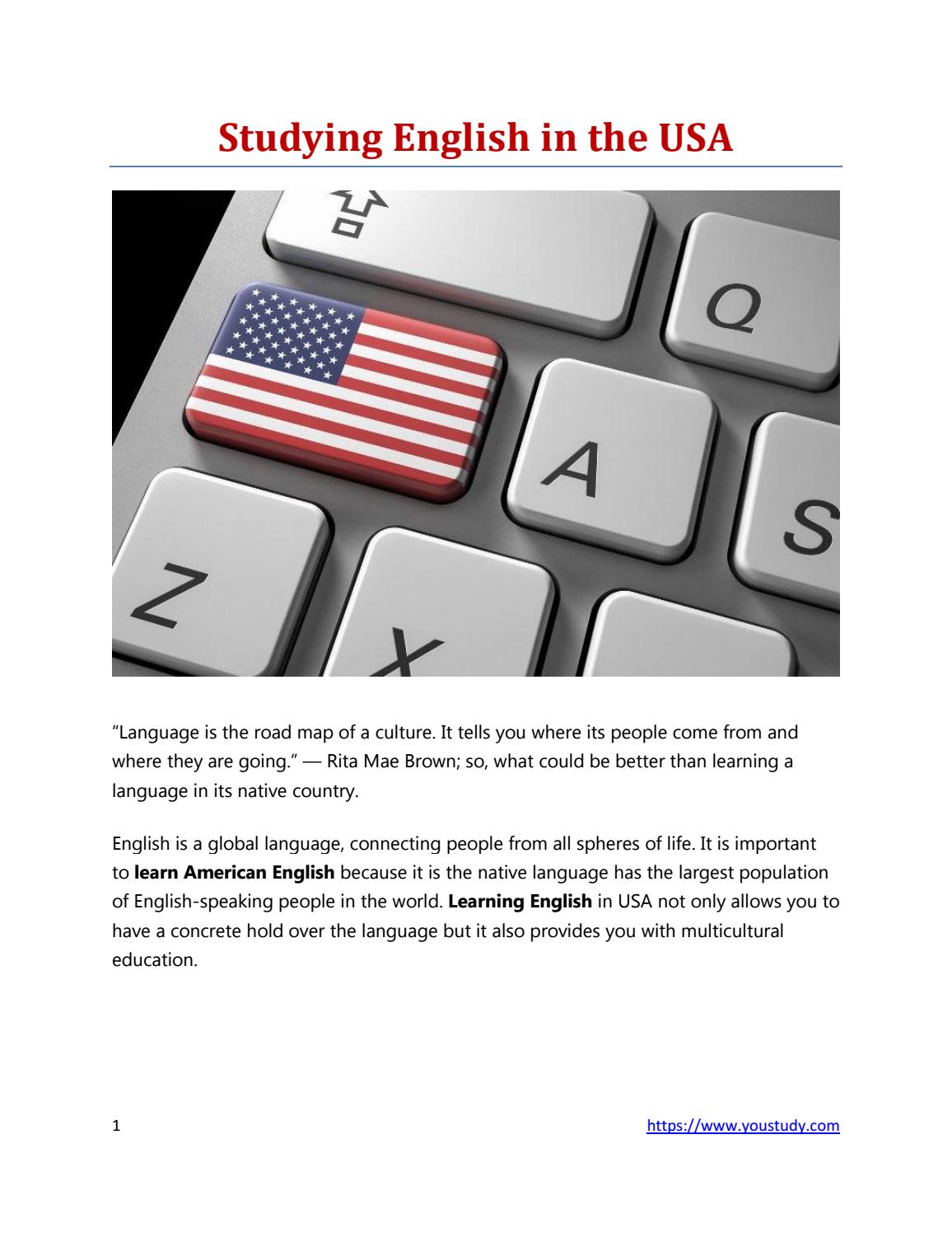Studying English in the USA by YouStudy - Issuu