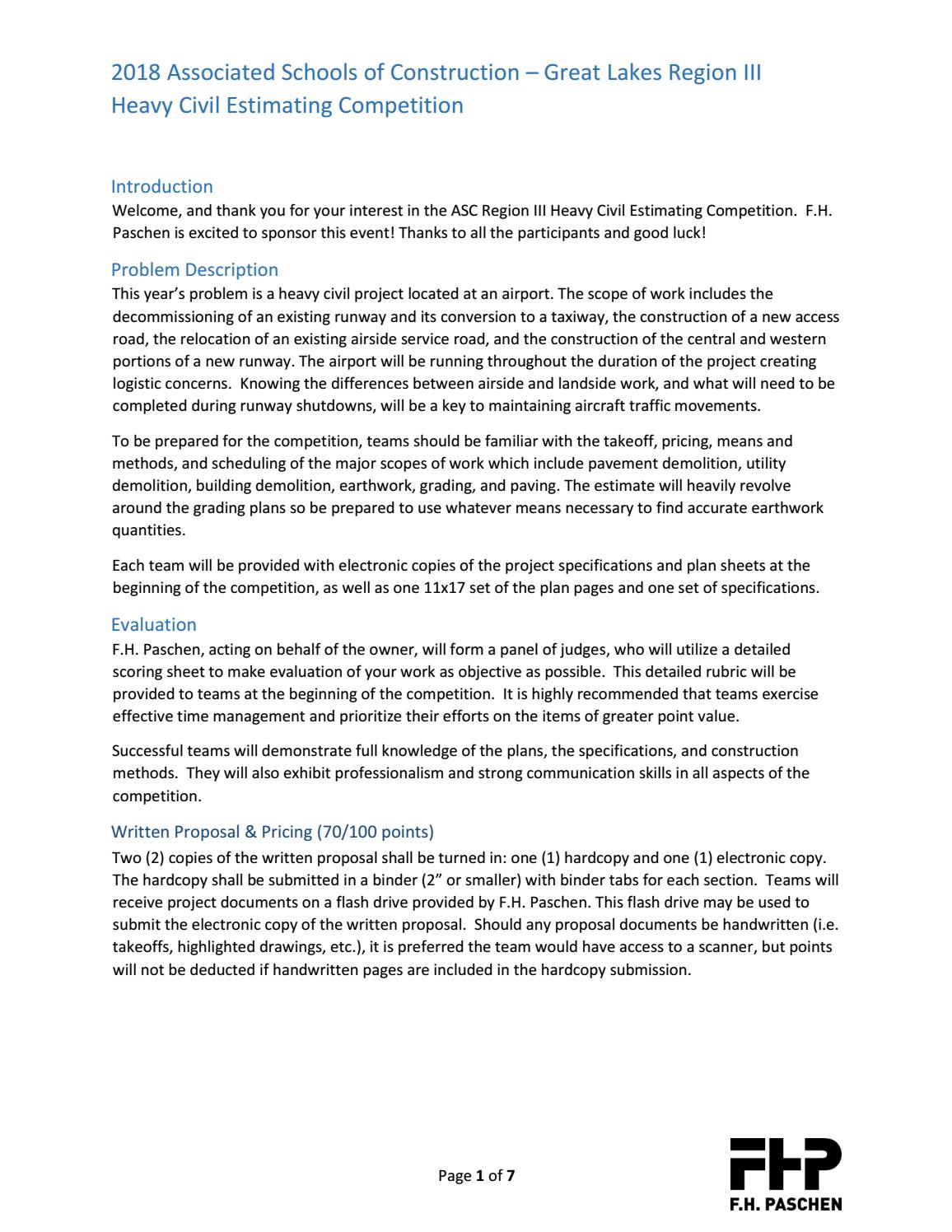 2019 Heavy Civil Problem Statement by ASC Region 3 - Issuu
