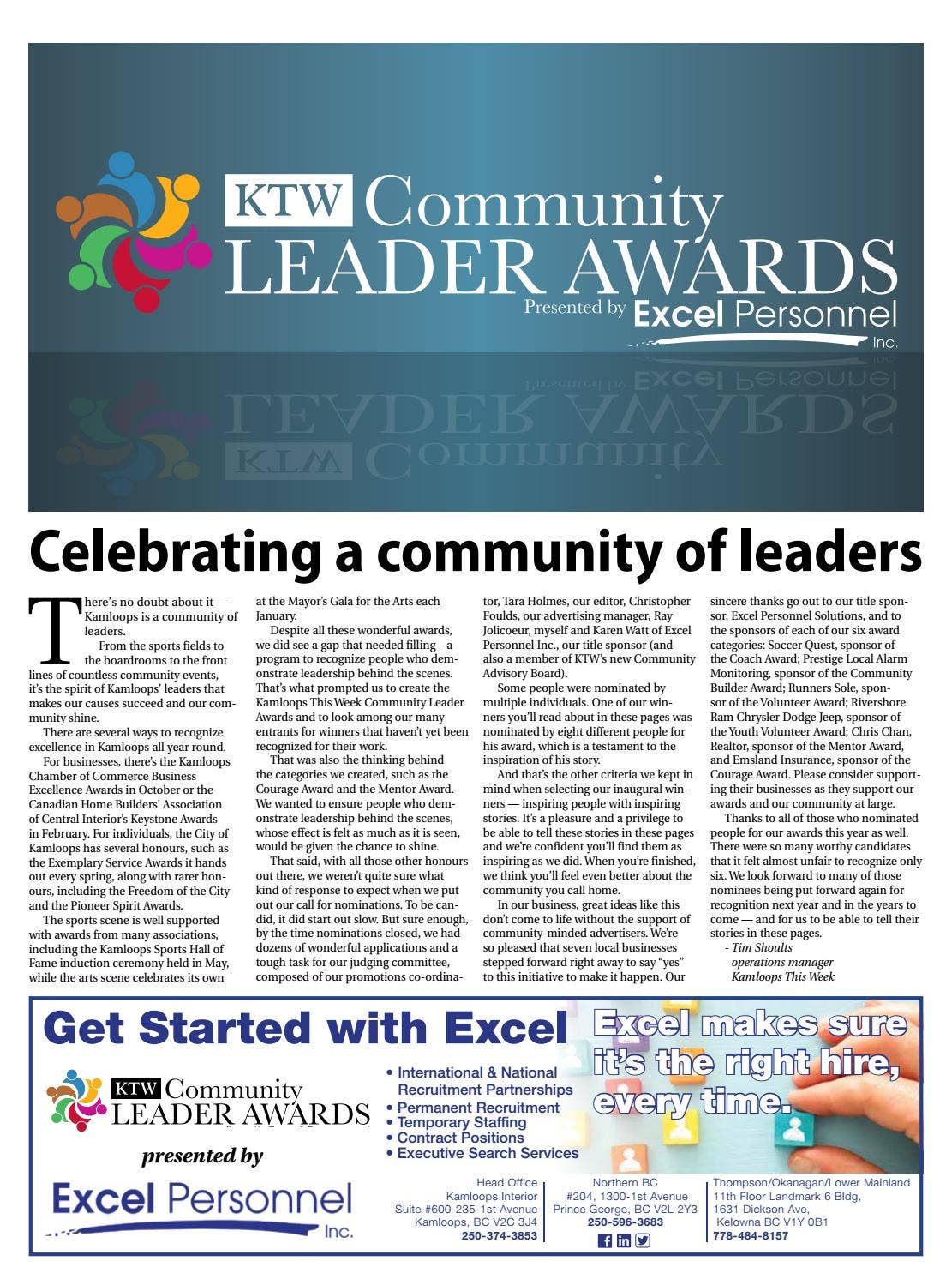 Community Leader Awards 2019 by KamloopsThisWeek - Issuu