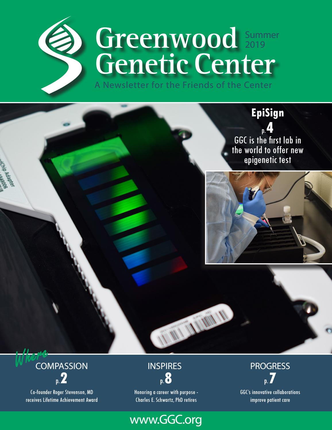 Greenwood Genetic Center Newsletter - Summer 2019 by Greenwood Genetic ...