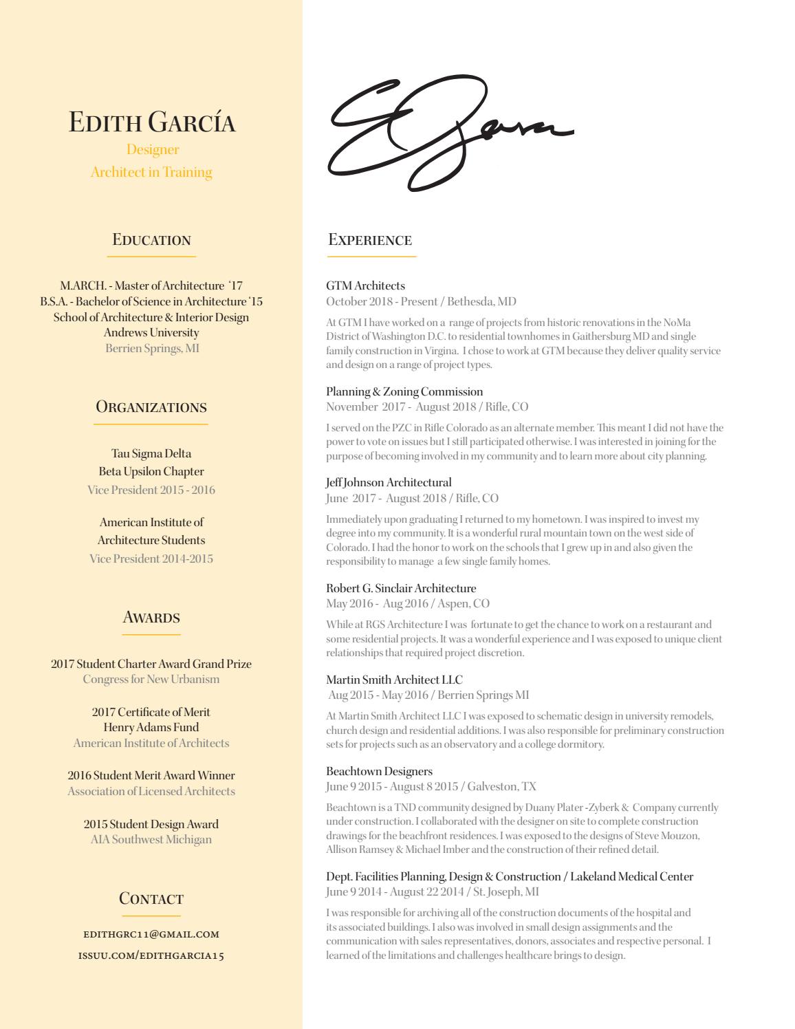 Edith Garcia Resume by Edith Garcia Jacobson - Issuu