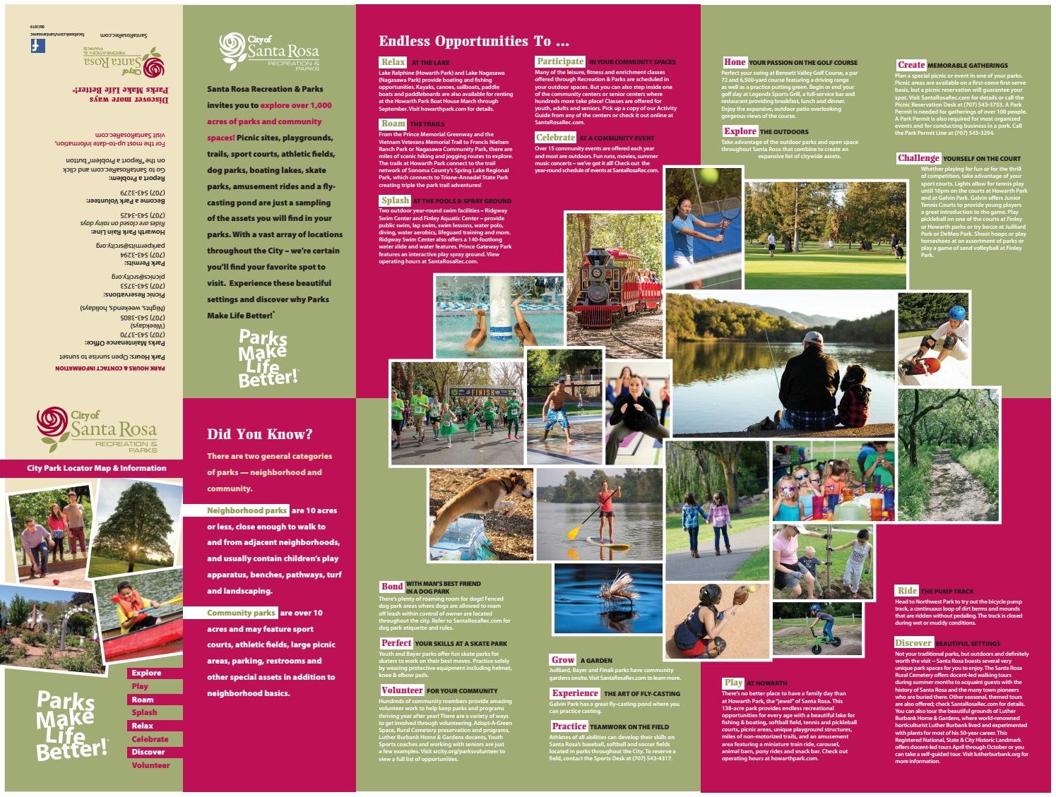 City of Santa Rosa Parks Brochure & Map by City of Santa Rosa ...