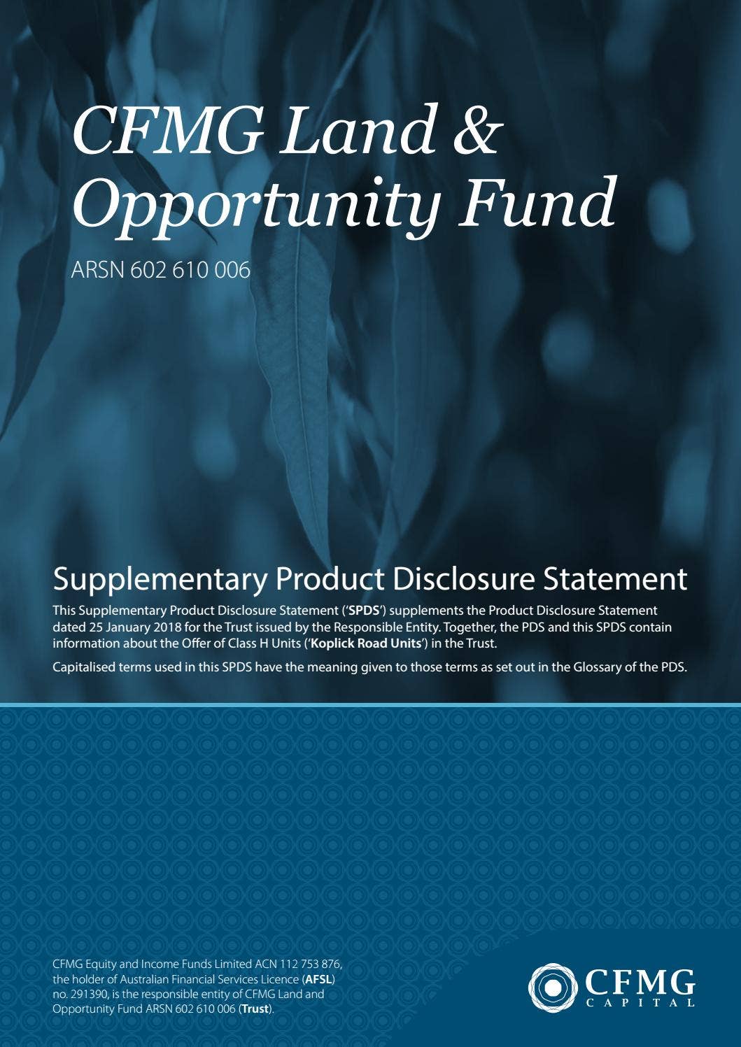 Birchwood - Land & Opportunity Fund SPDS by CFMG_Capital - Issuu