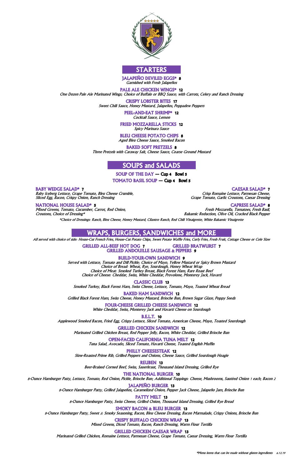 The National Golf Club of Kansas City Dining Menu by fivestar ...