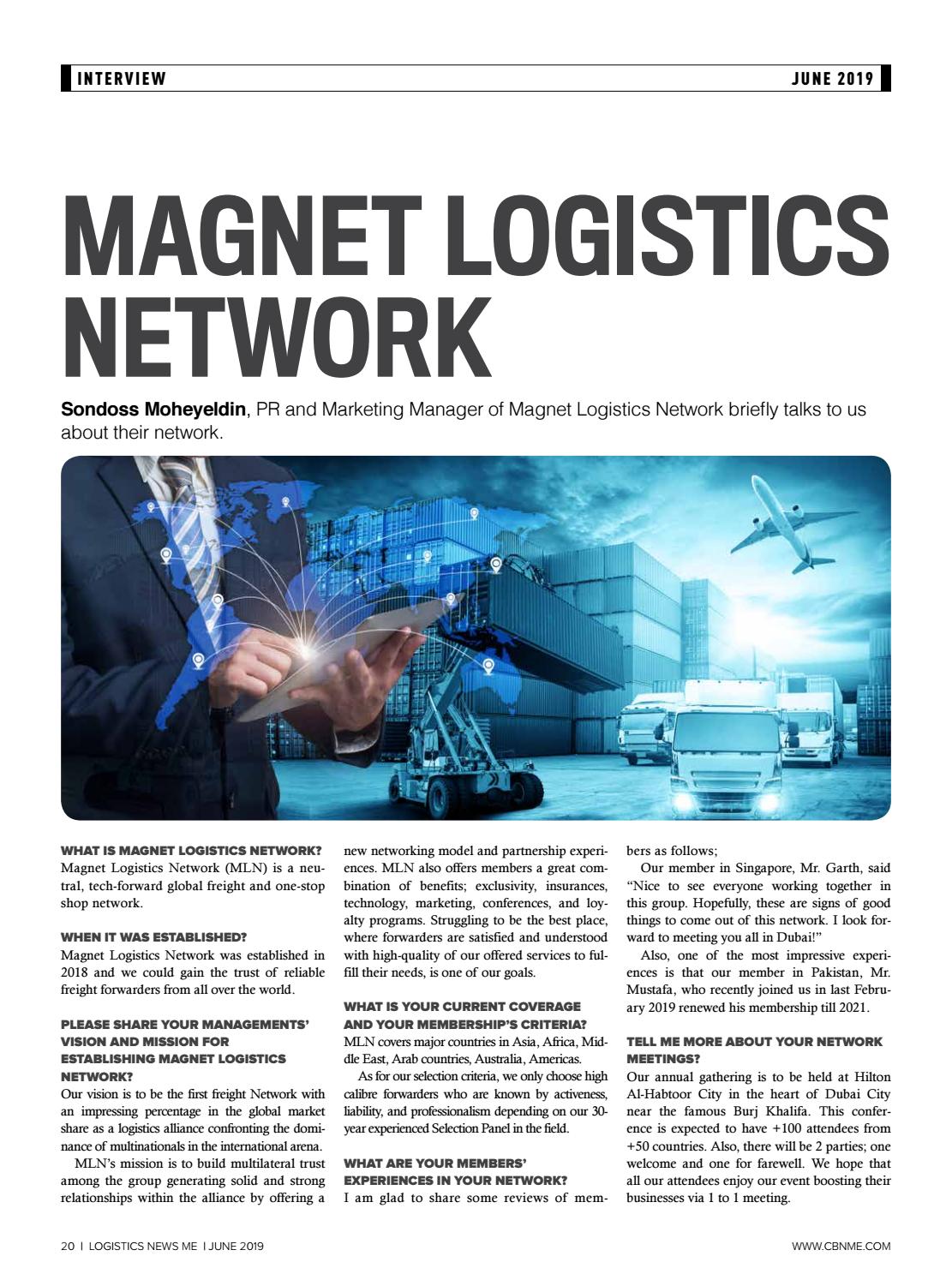 Logistics News ME June 2019 by BNC Publishing - Issuu