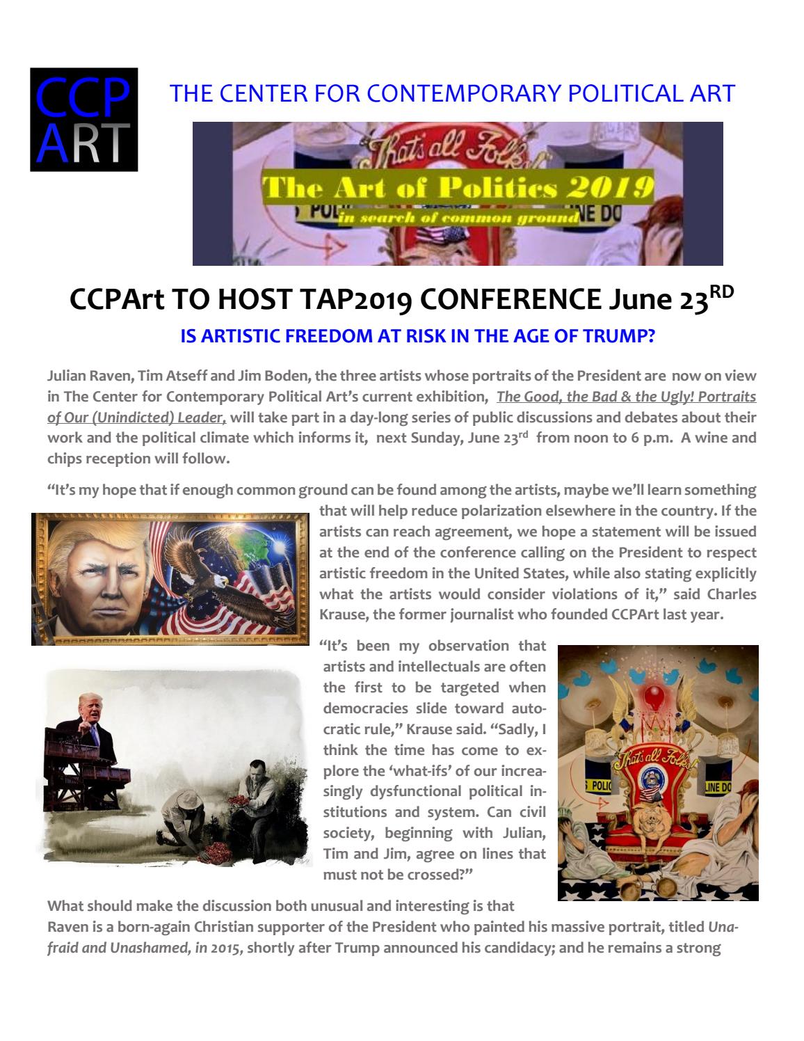 The Art of Politics Conference - In Search of Common Ground @ CCP ART ...