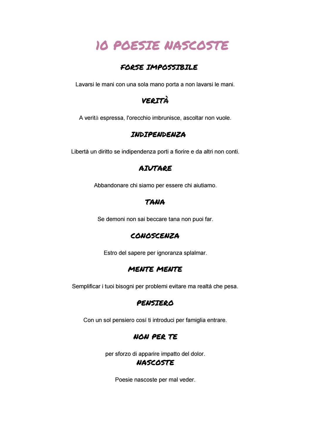 POESIE NASCOSTE by Samuele Piazza - Issuu