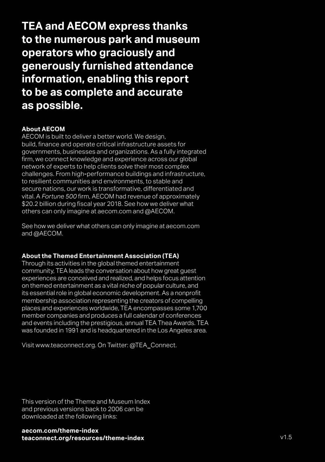 2018 TEA/AECOM Theme Index and Museum Index - English by Themed ...