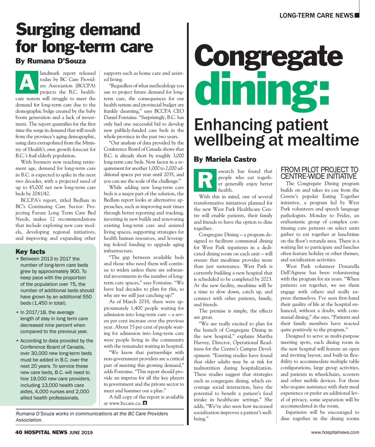 Hospital News June 2019 by Hospital News - Issuu