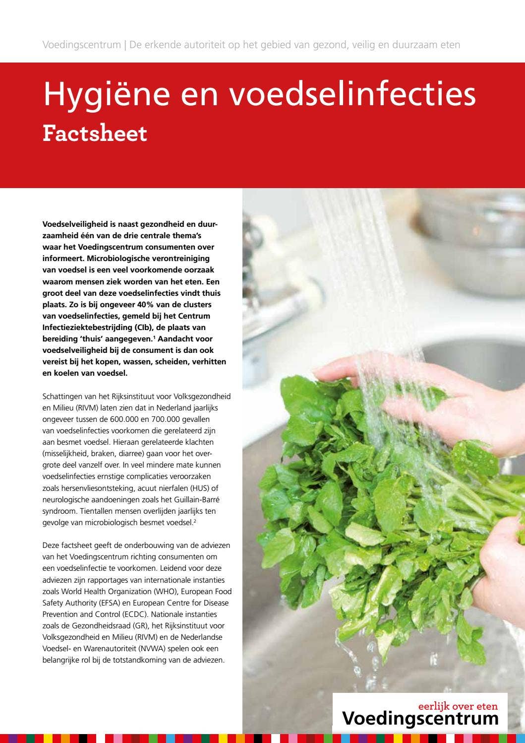 Factsheet Hygiëne en voedselinfecties by Voedingscentrum - Issuu