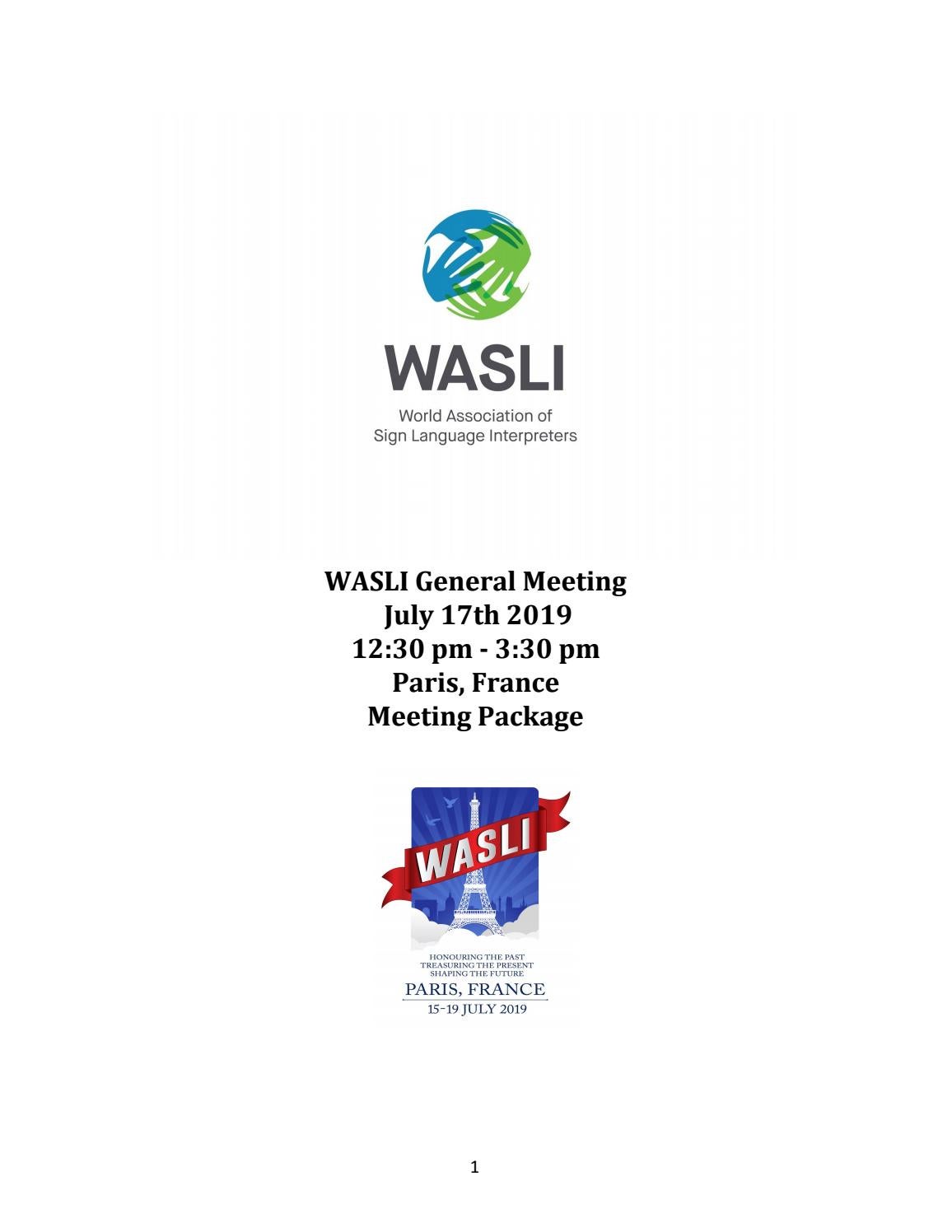 WASLI General Meeting Report 2019 by WASLI Publications - Issuu