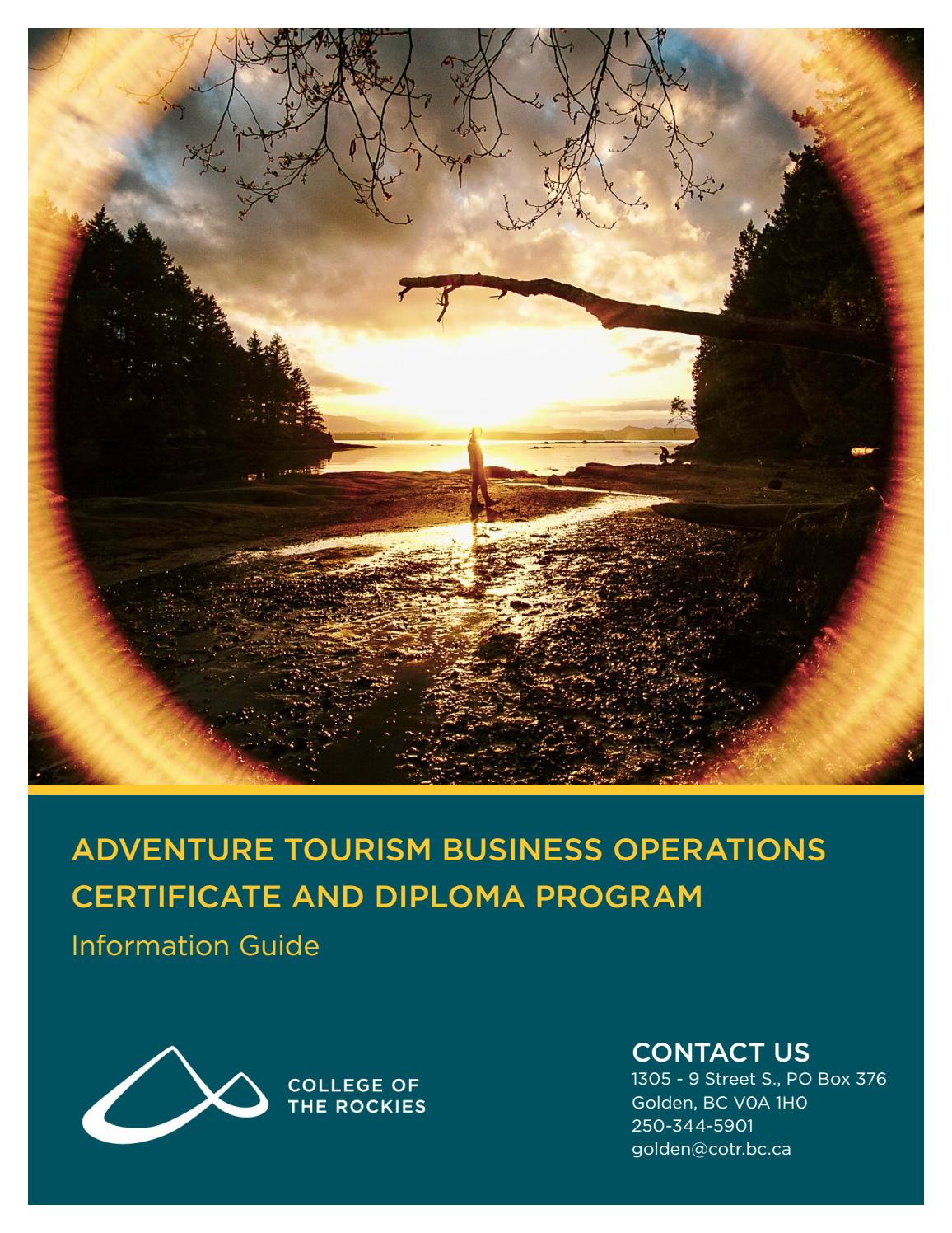 Adventure tourism Business Operations Program Guide by College of the ...