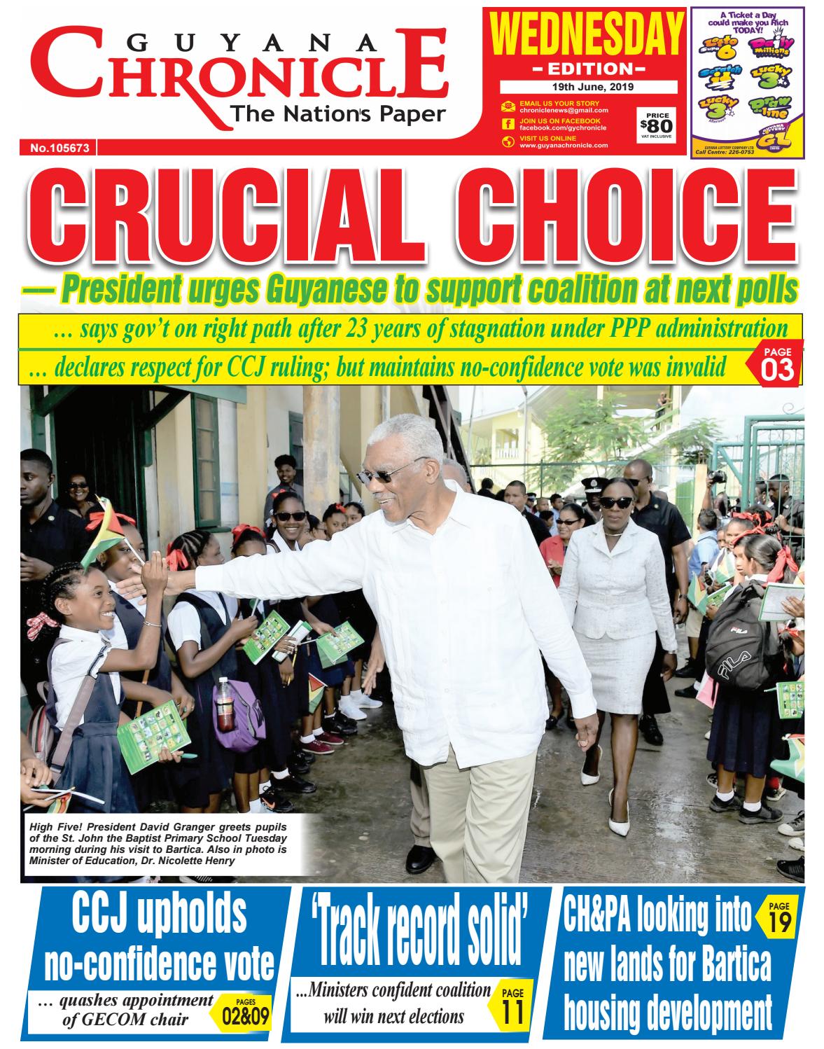Guyana Chronicle Epaper 06 19 2019 by Guyana Chronicle - Issuu