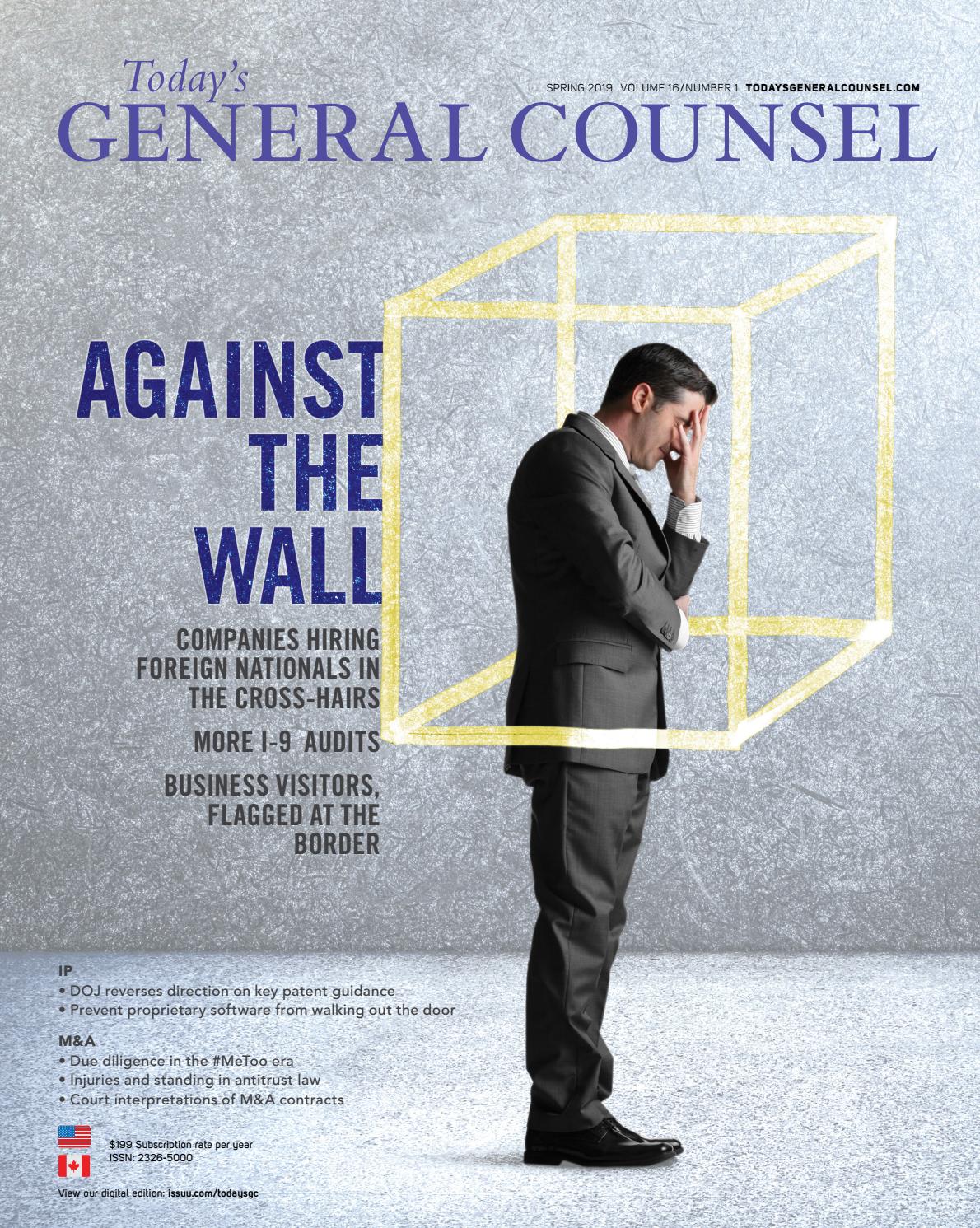 Today's General Counsel, Spring 2019 by Today's General Counsel - Issuu