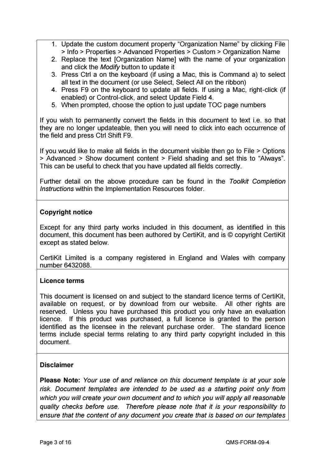 QMS-FORM-09-4 Internal Audit Checklist by CertiKit Limited - Issuu