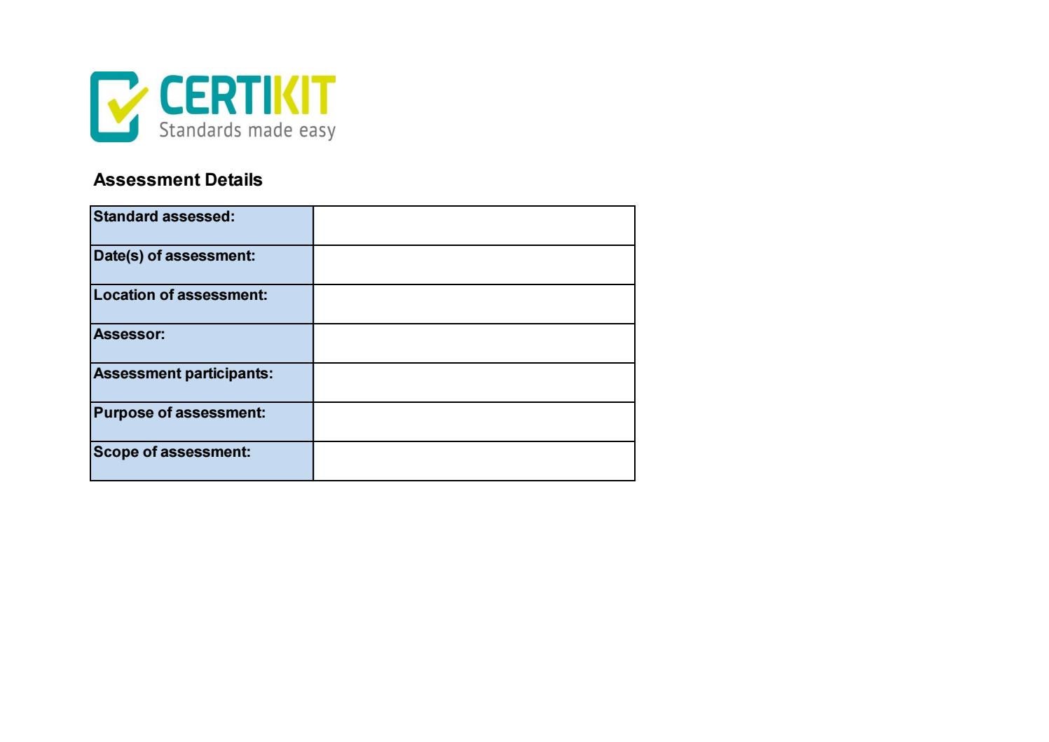 QMS-FORM-00-4 ISO9001 Gap Assessment Tool by CertiKit Limited - Issuu