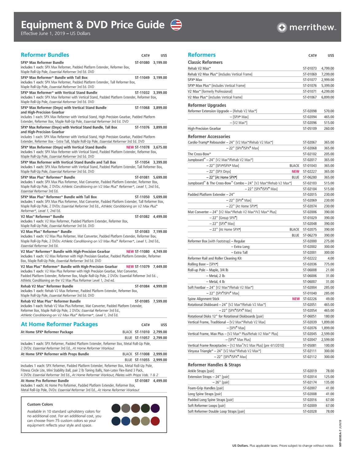 Equipment & DVD Price Guide – USD by Merrithew™ - Issuu