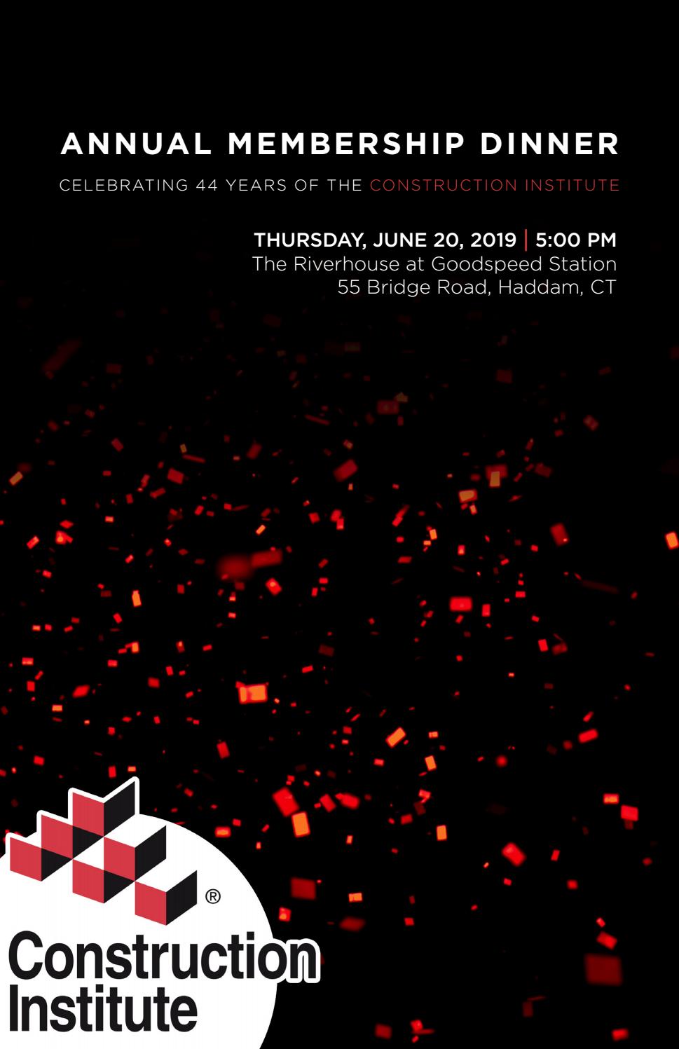 2019 Annual Dinner Program Book by Construction Institute - Issuu