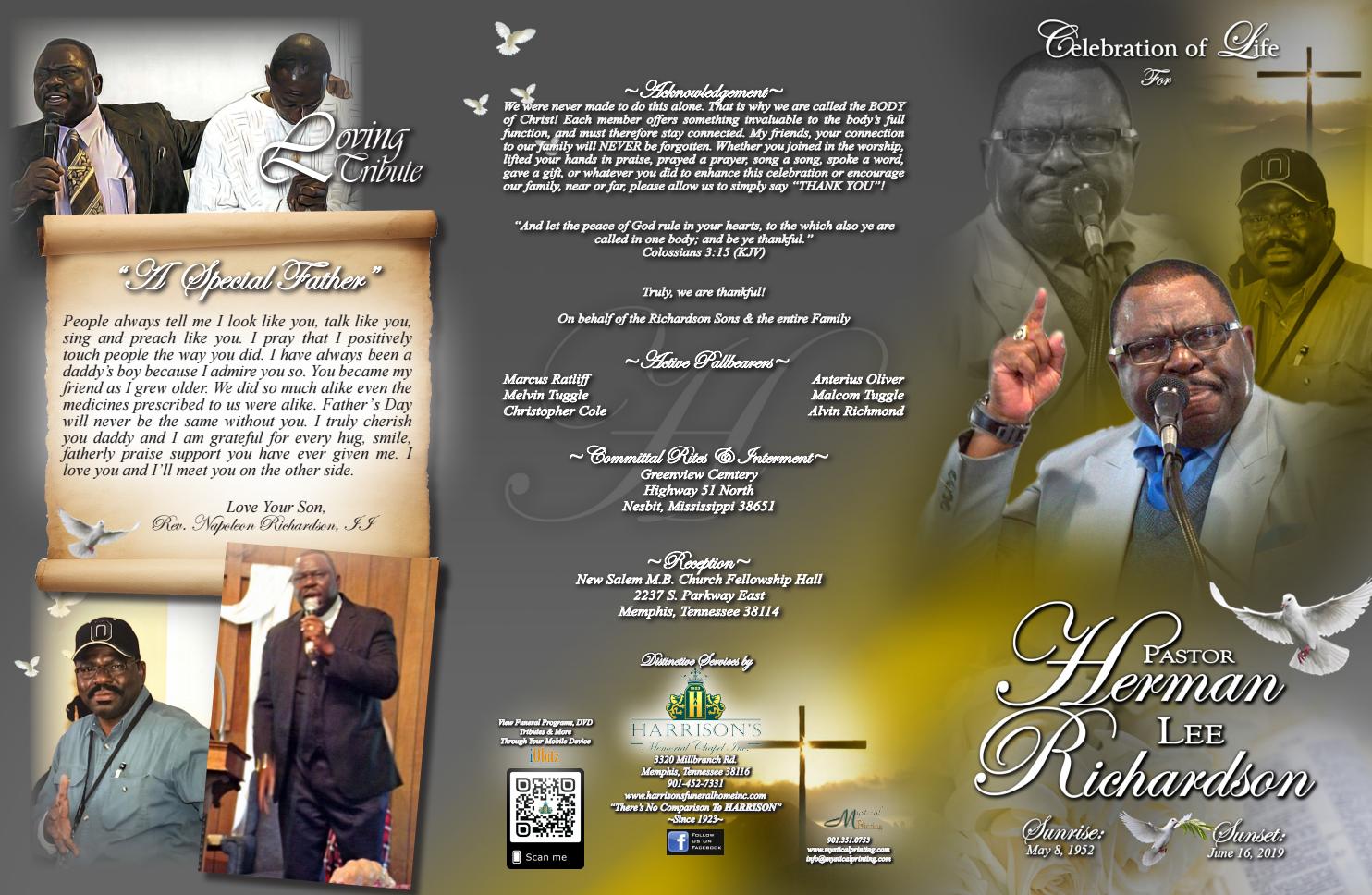 Pastor Herman Lee Richardson by Jerry Madison Harrison - Issuu