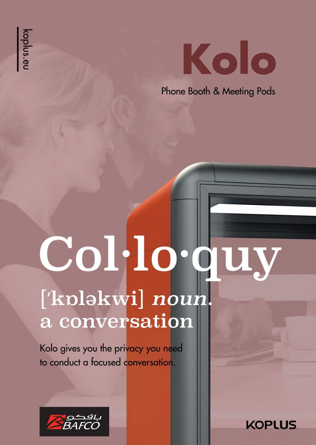 Koplus Kolo Phone Booth and Meeting Pods by BAFCO - Issuu