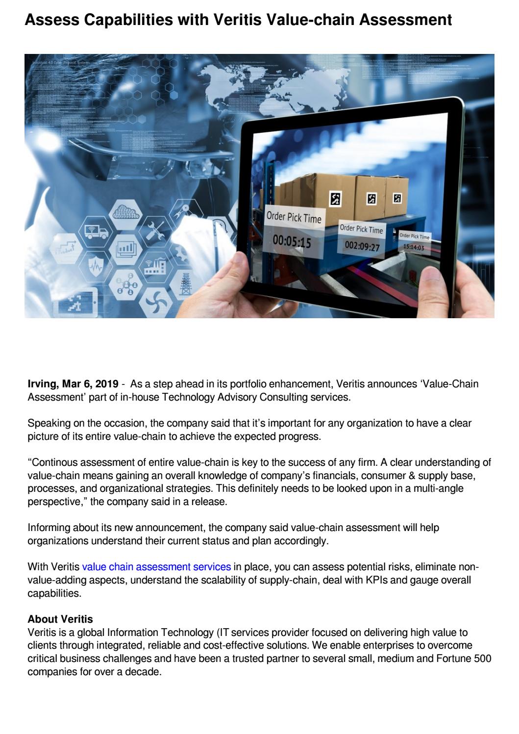 Assess Capabilities with Veritis Value-chain Assessment by Veritis ...