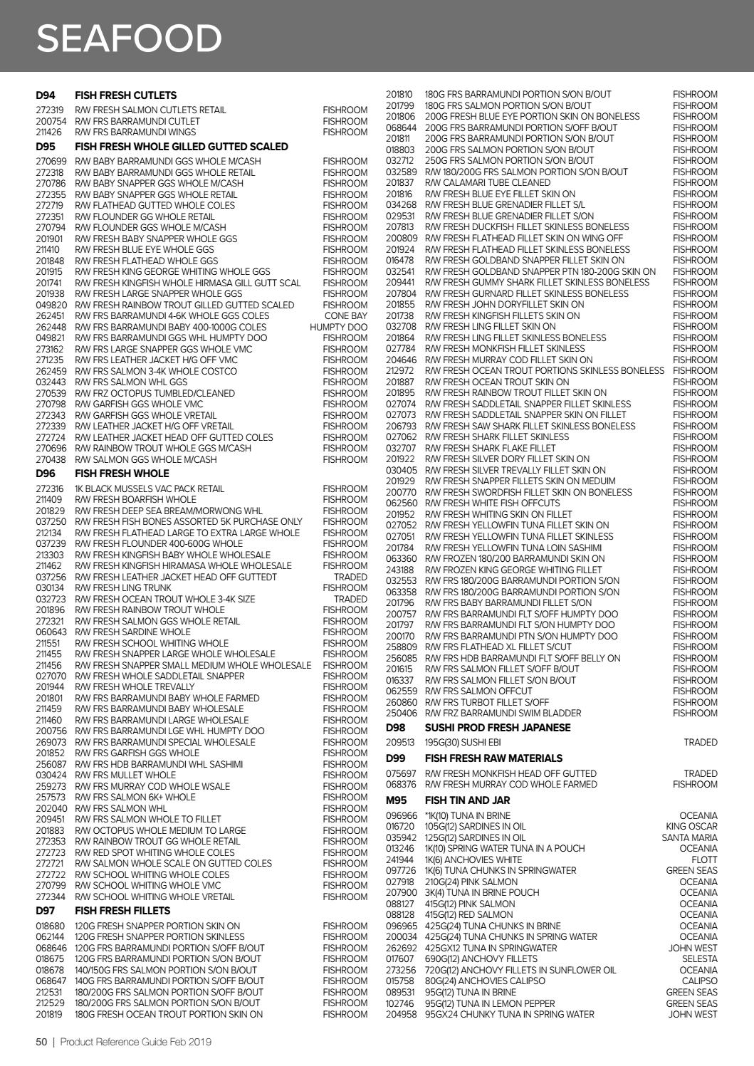 Catalogue Pfd Foods Price List at Ernest Stockton blog