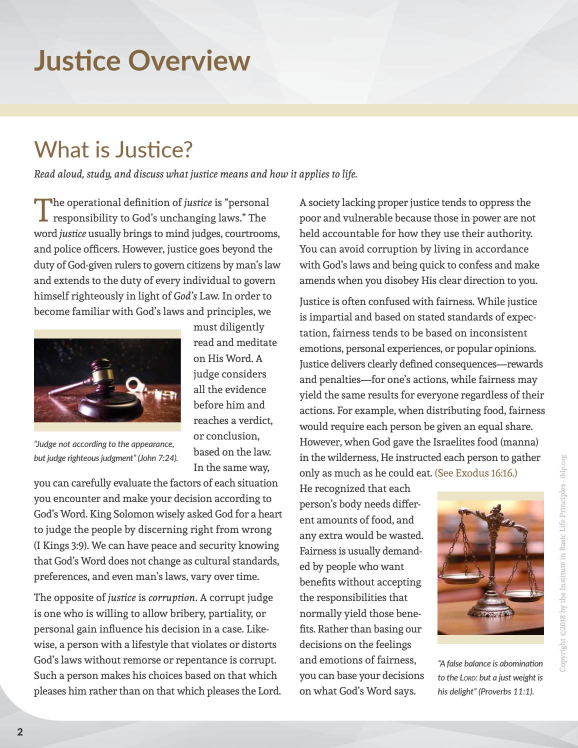 Justice by Institute in Basic Life Principles - Issuu