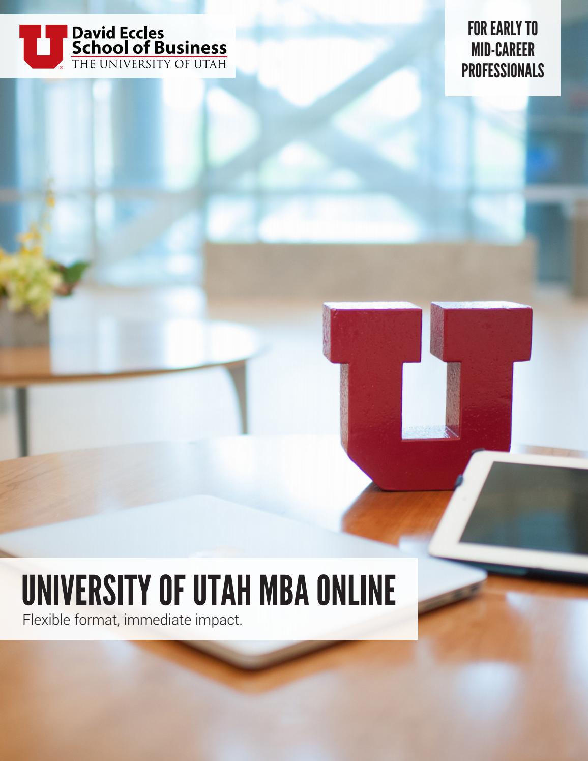 University of Utah MBA Online by University of Utah's MBA Programs and ...