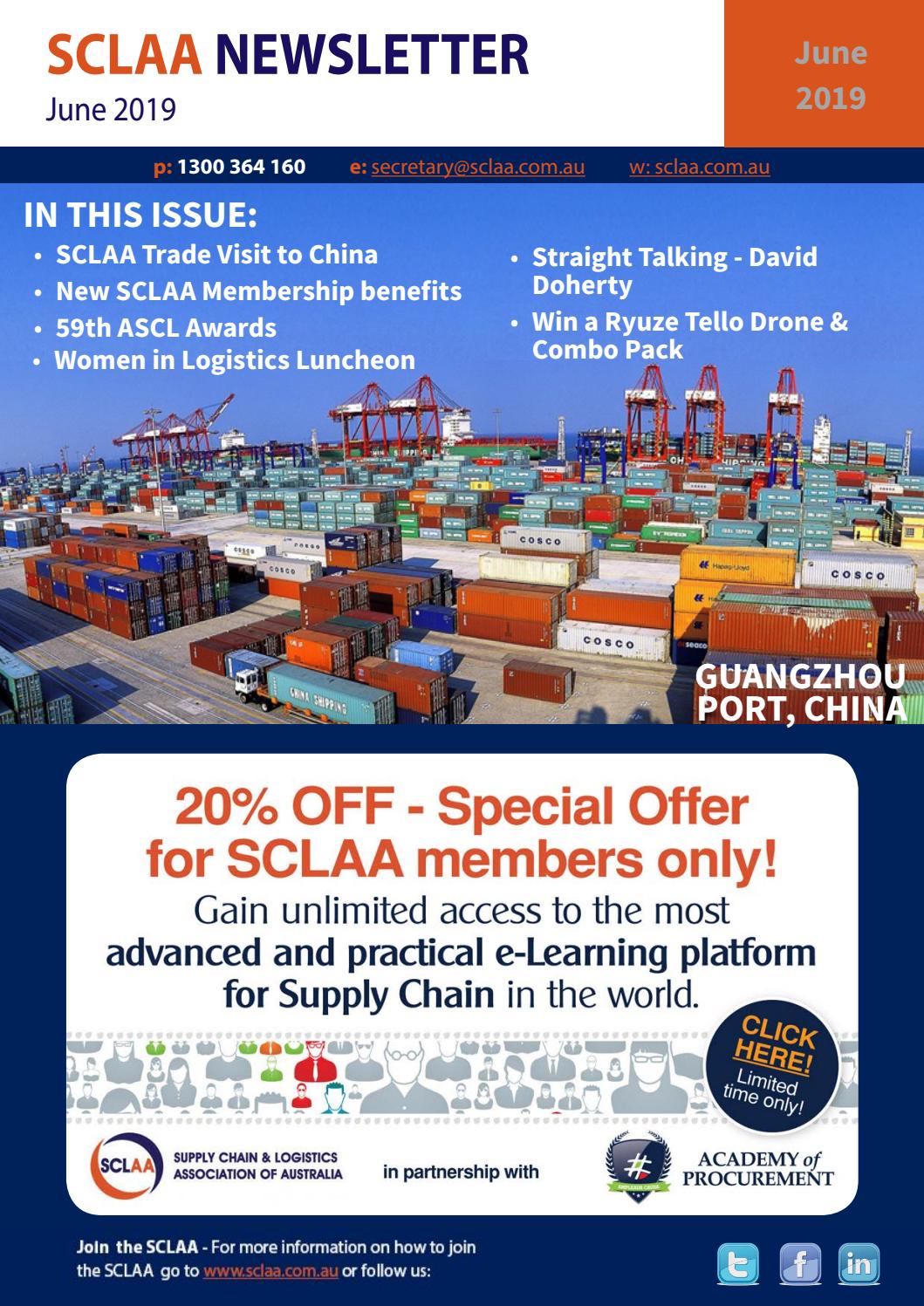 June 2019 SCLAA Newsletter by Supply Chain & Logistics Association of ...