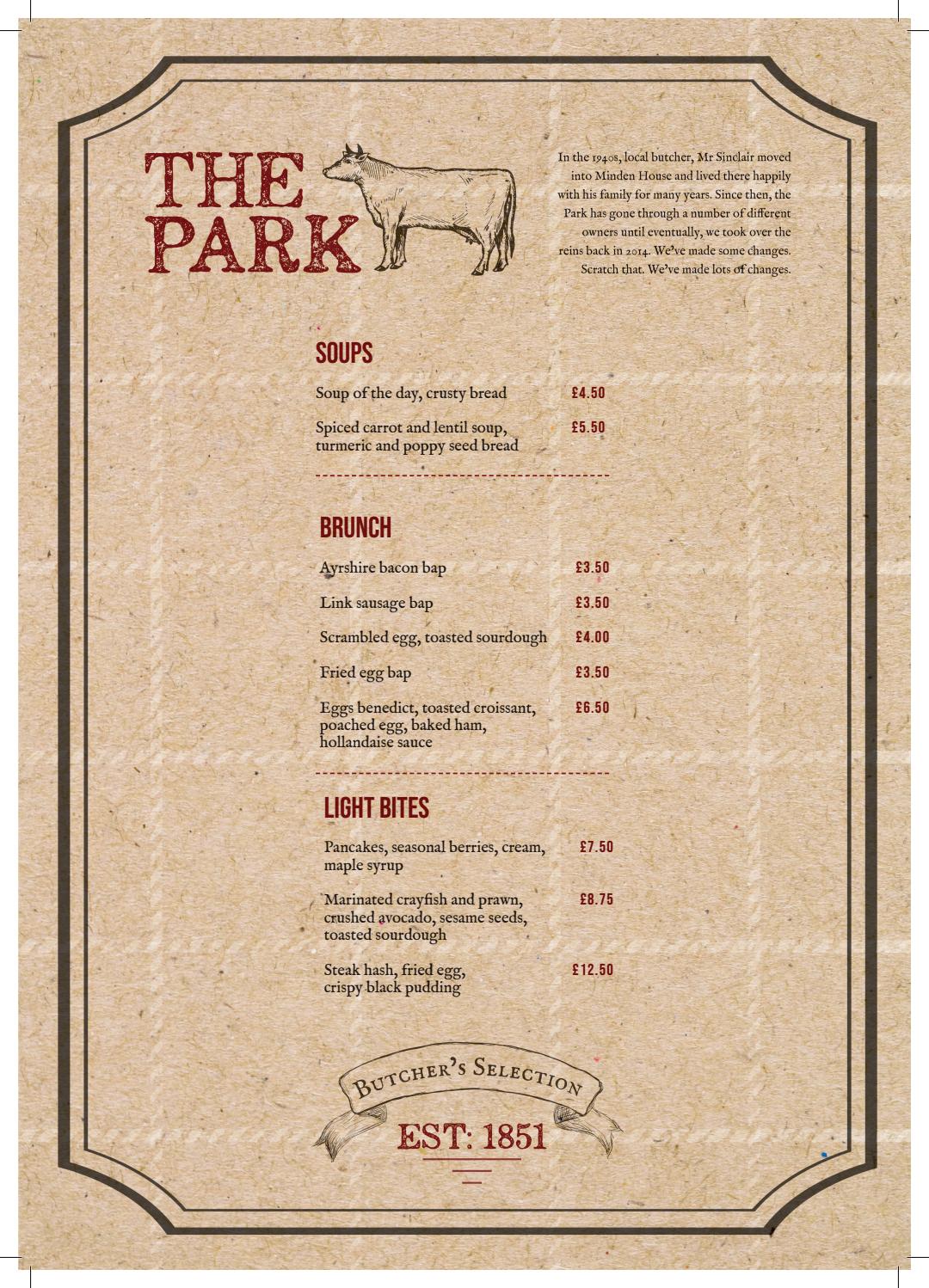 Park Bar Menu by Peebles Hydro - Issuu