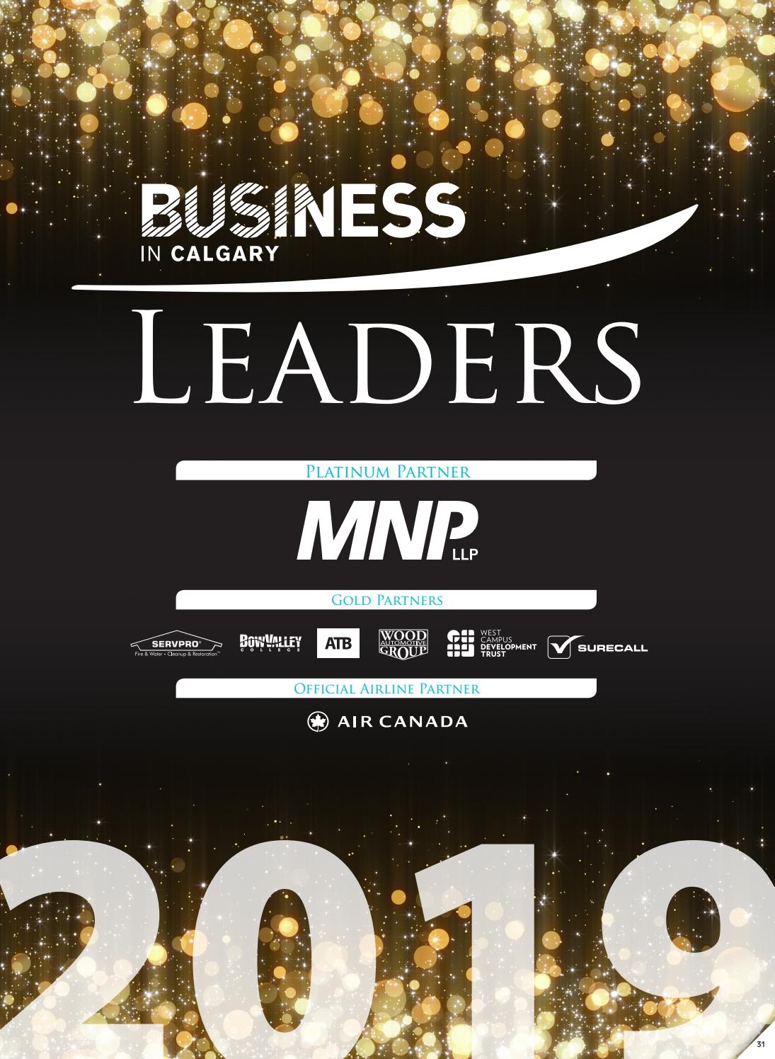 Business in Calgary Leaders - July 2019 by Business in Calgary - Issuu
