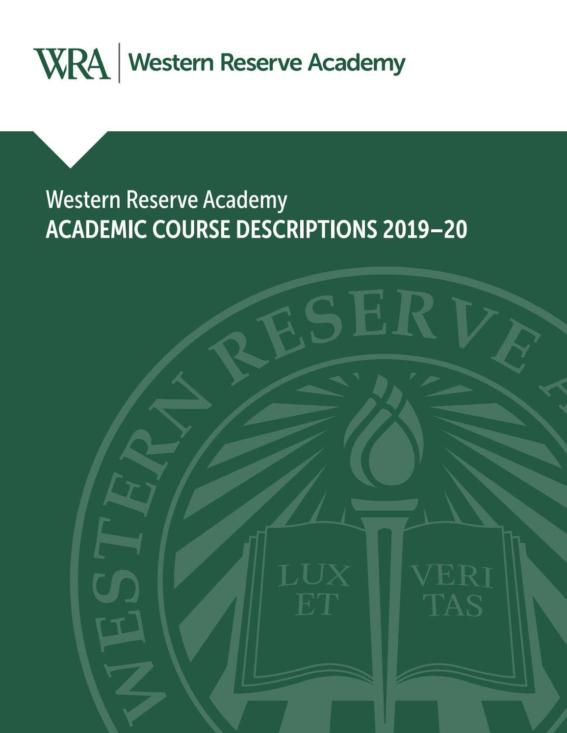 WRA Academic Course Descriptions 2019-20 by Western Reserve Academy - Issuu