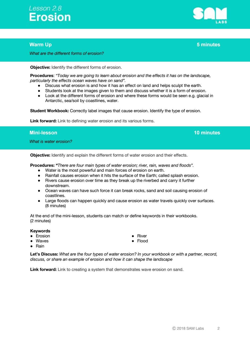 Erosion - Teacher Lesson Plan by ETC Educational Technology Connection ...