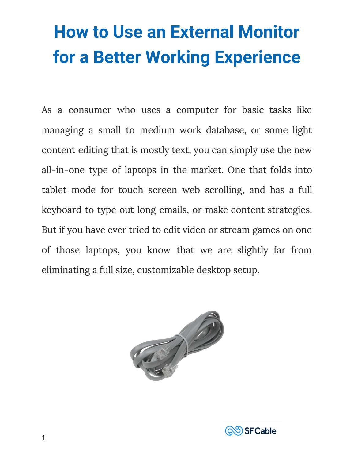 How to Use an External Monitor for a Better Working Experience by Sf ...