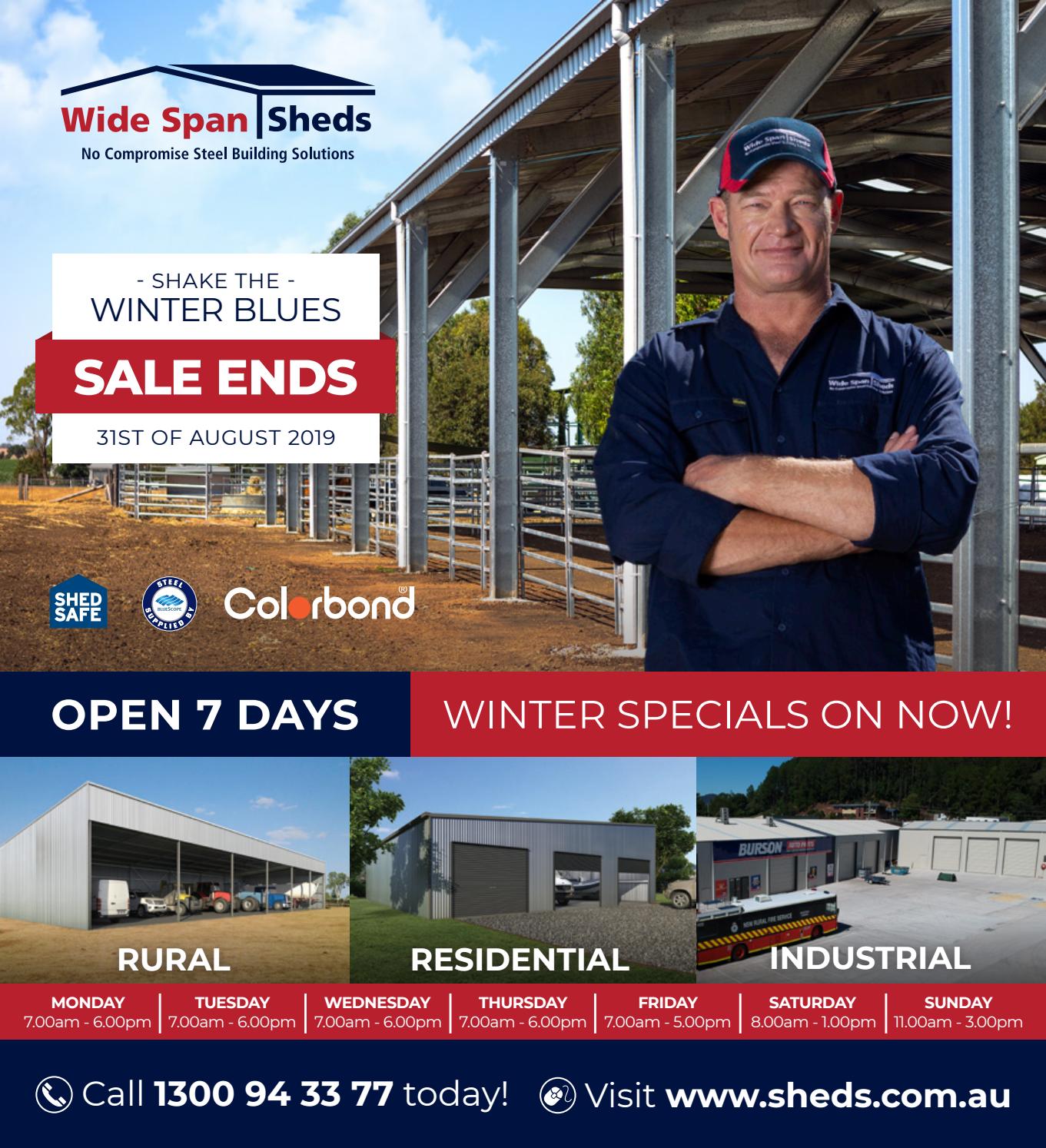 Wide Span Sheds Catalogue - WA by Wide Span Shed Pty Ltd - Issuu