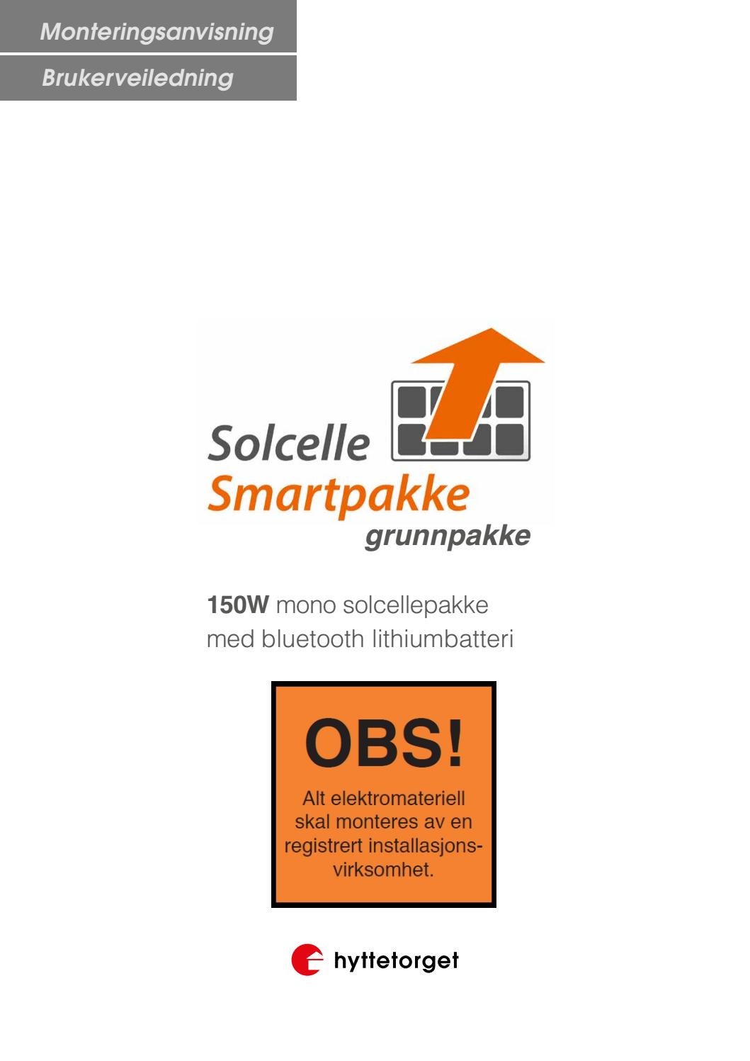 Solcelle Smartpakke, grunnpakker by Hyttetorget AS - Issuu