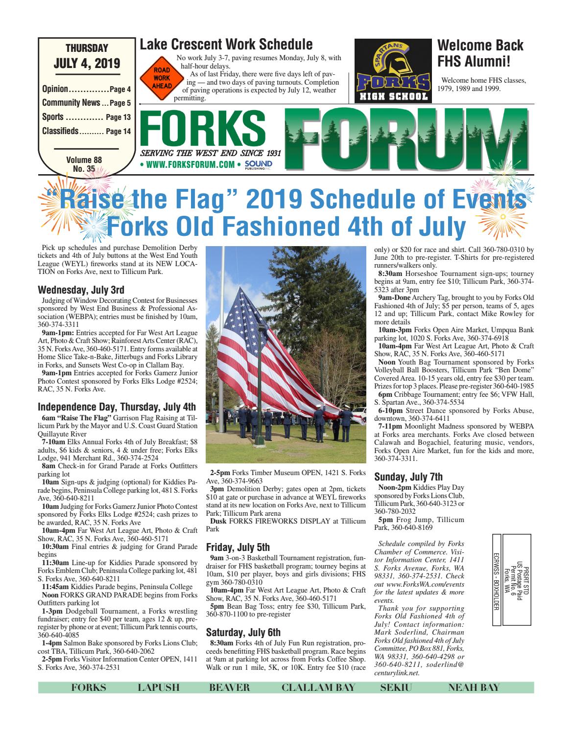 Forks Forum, July 04, 2019 by Sound Publishing - Issuu
