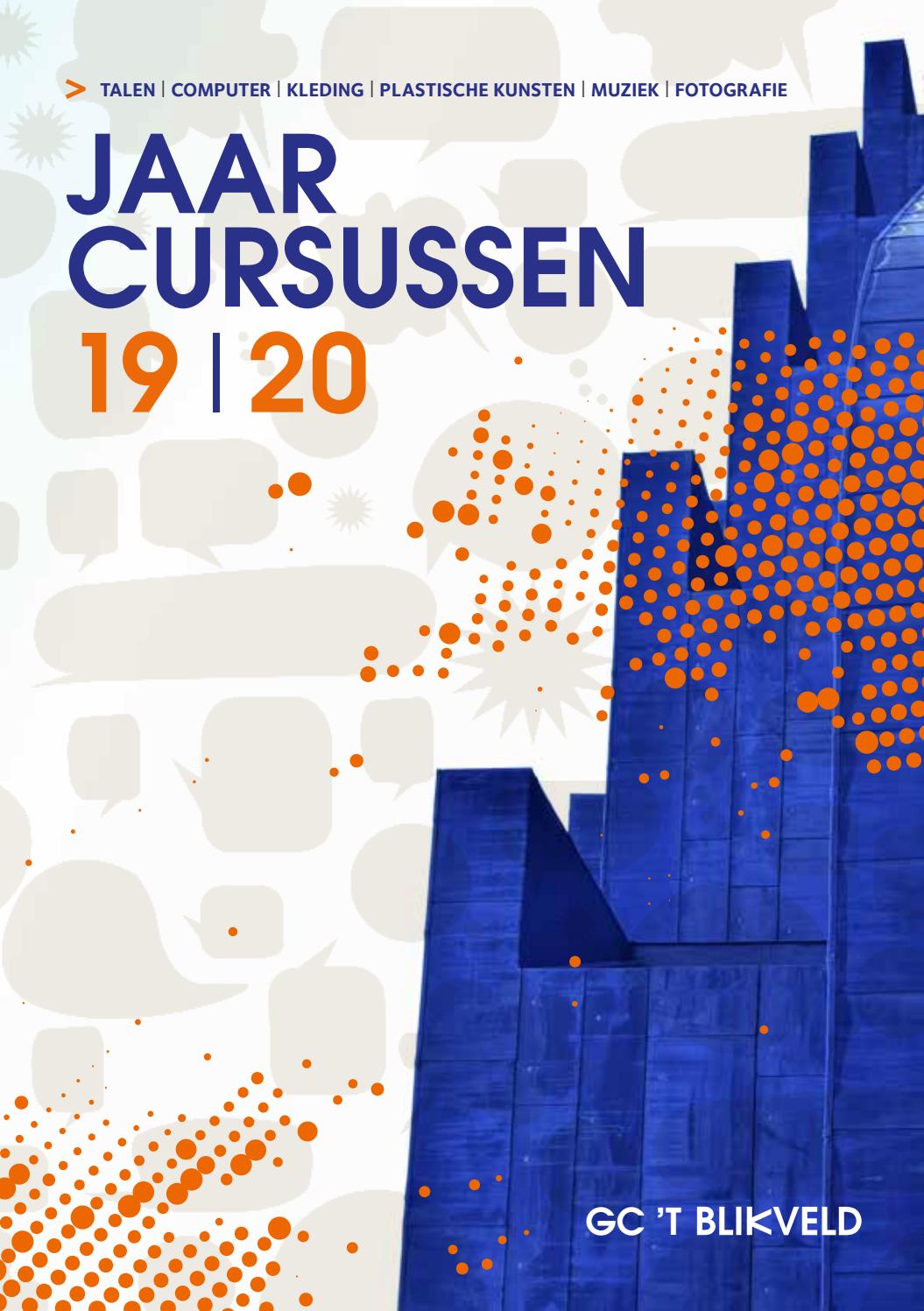 Brochure jaarcursussen 2019-2020 GC 't Blikveld by GC 't Blikveld - Issuu