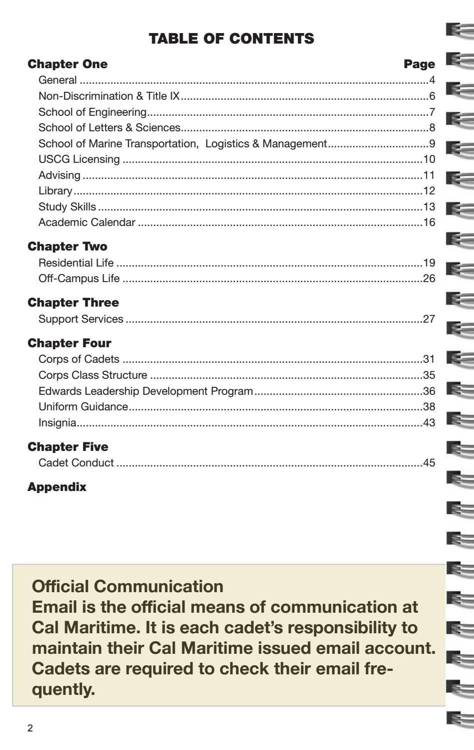 Cal Maritime Cadet Handbook 2019-20 by California State University ...