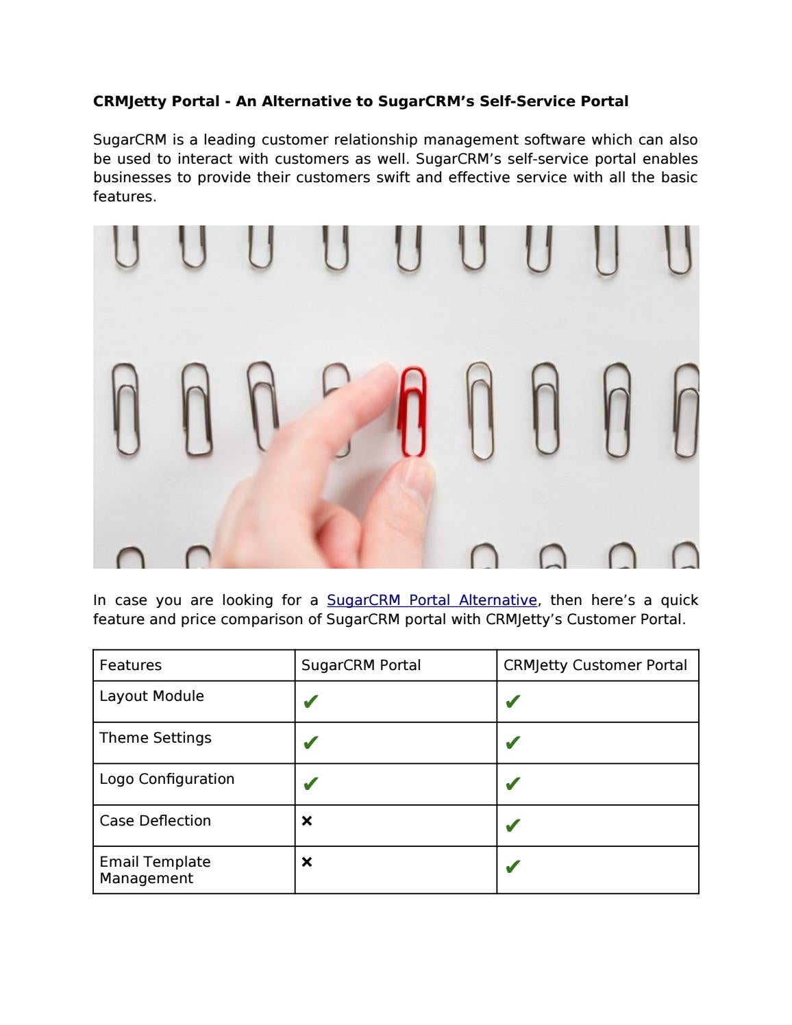 CRMJetty Portal - An Alternative to SugarCRM’s Self-Service Portal by ...