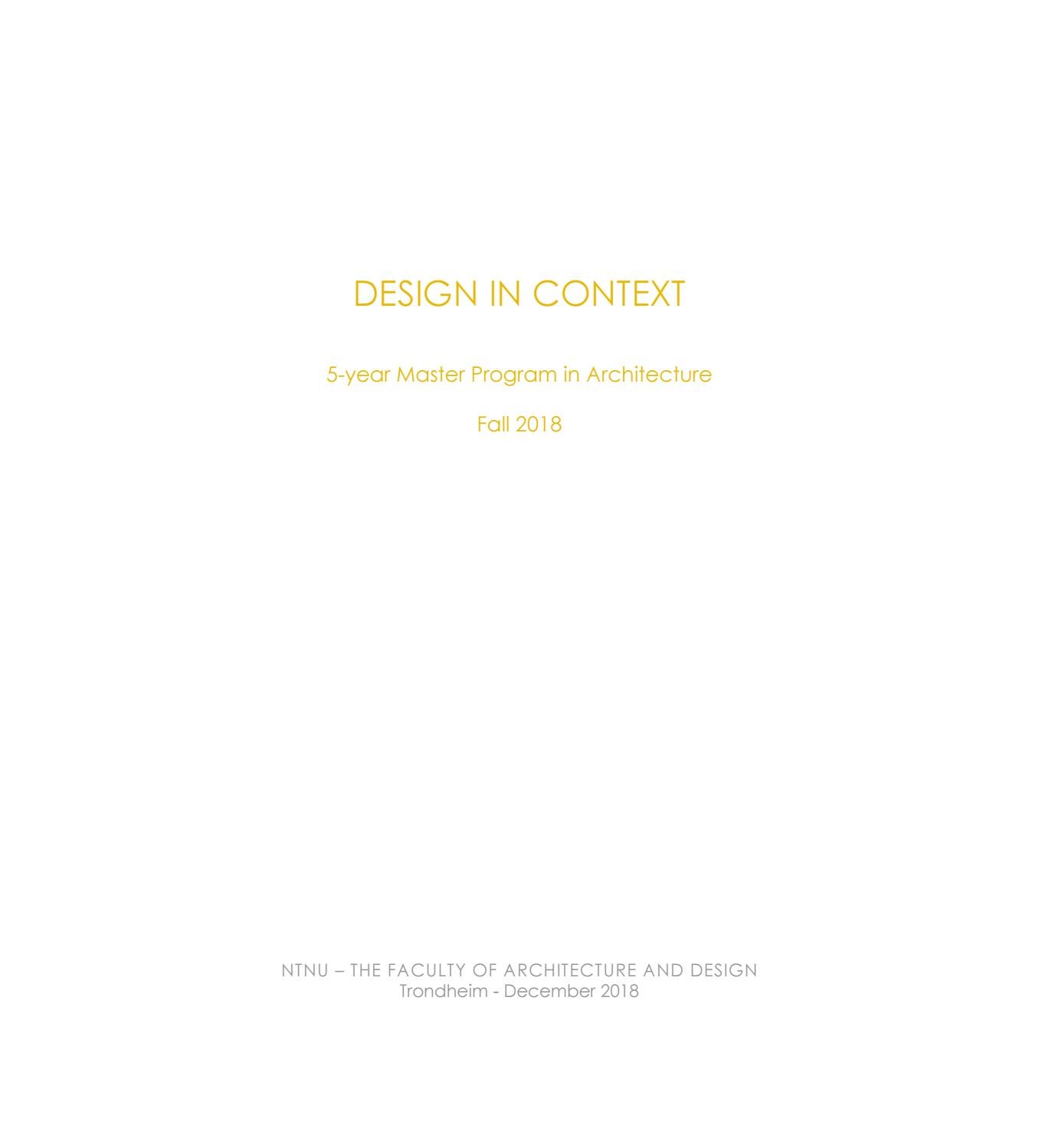 Design in Context, fall 2018 by LeneSteinslandKvinge - Issuu