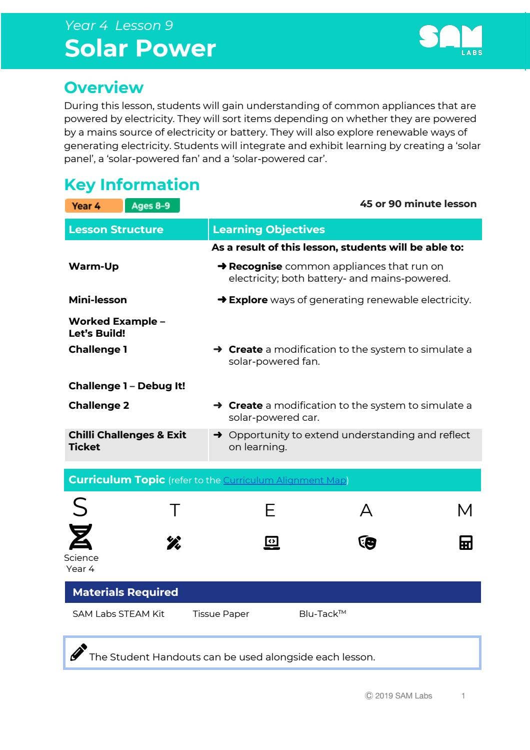 Solar Power-Lesson Plan by ETC Educational Technology Connection (HK ...