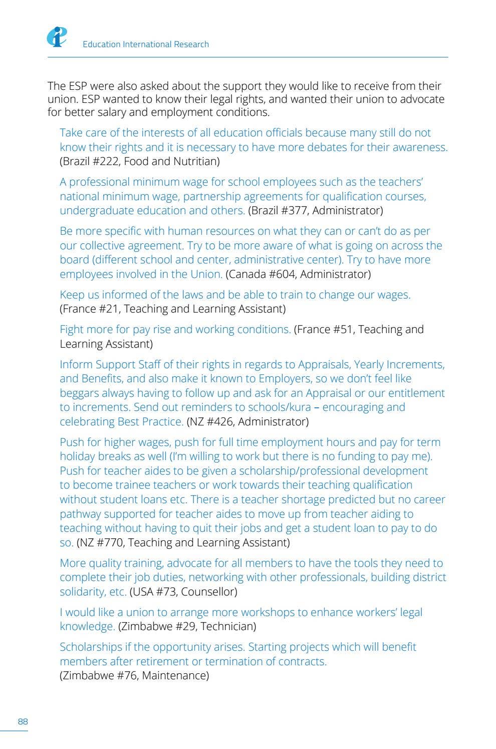 Understanding the Invisible Workforce: Education Support Personnel’s Roles, Needs and the ...