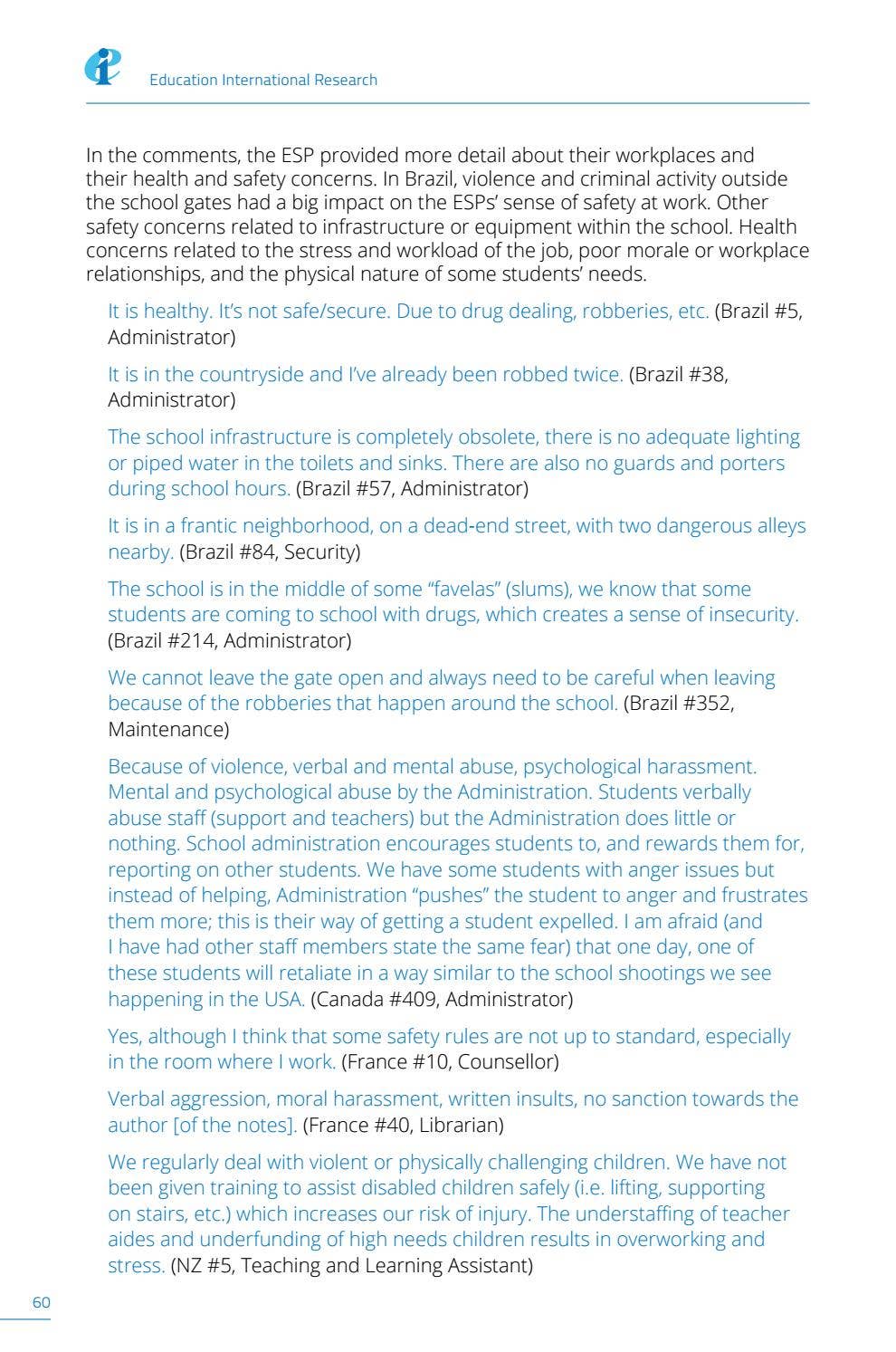 Understanding the Invisible Workforce: Education Support Personnel’s Roles, Needs and the ...