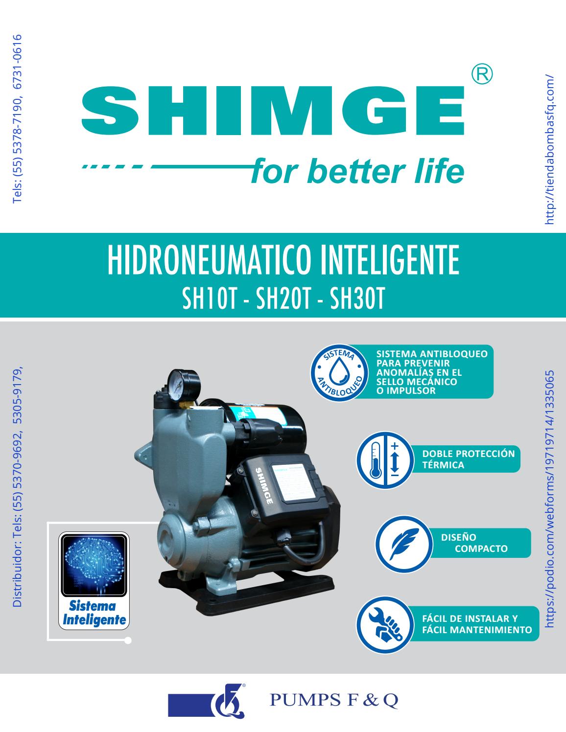 Bomba Hidroneumática Inteligente - Bombas Shimge Pumps - Linea SH by X ...
