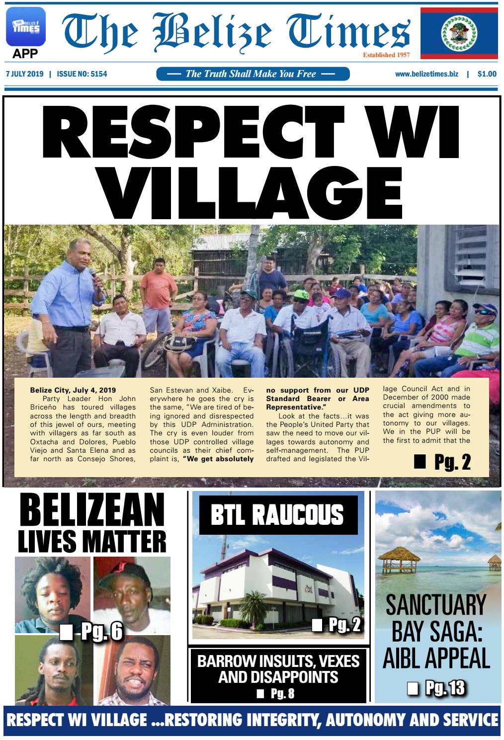Belize Times July 7, 2019- Belizeans Lives Matter by Belize Times Press ...