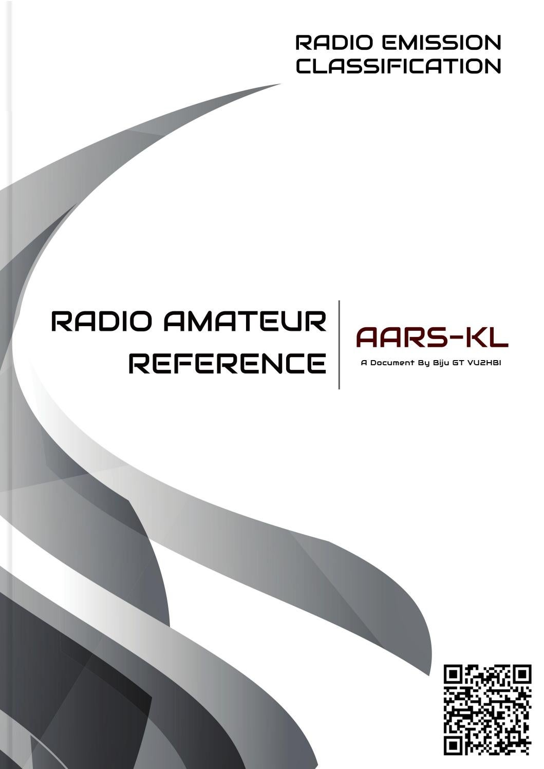 Classification of radio emissions using by Radio Amateurs by AARS-IN ...
