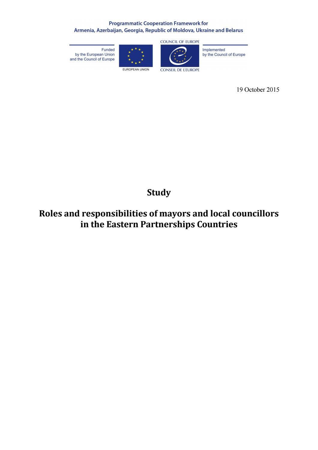 Roles and Responsibilities of Mayors and Local Councilors in the ...