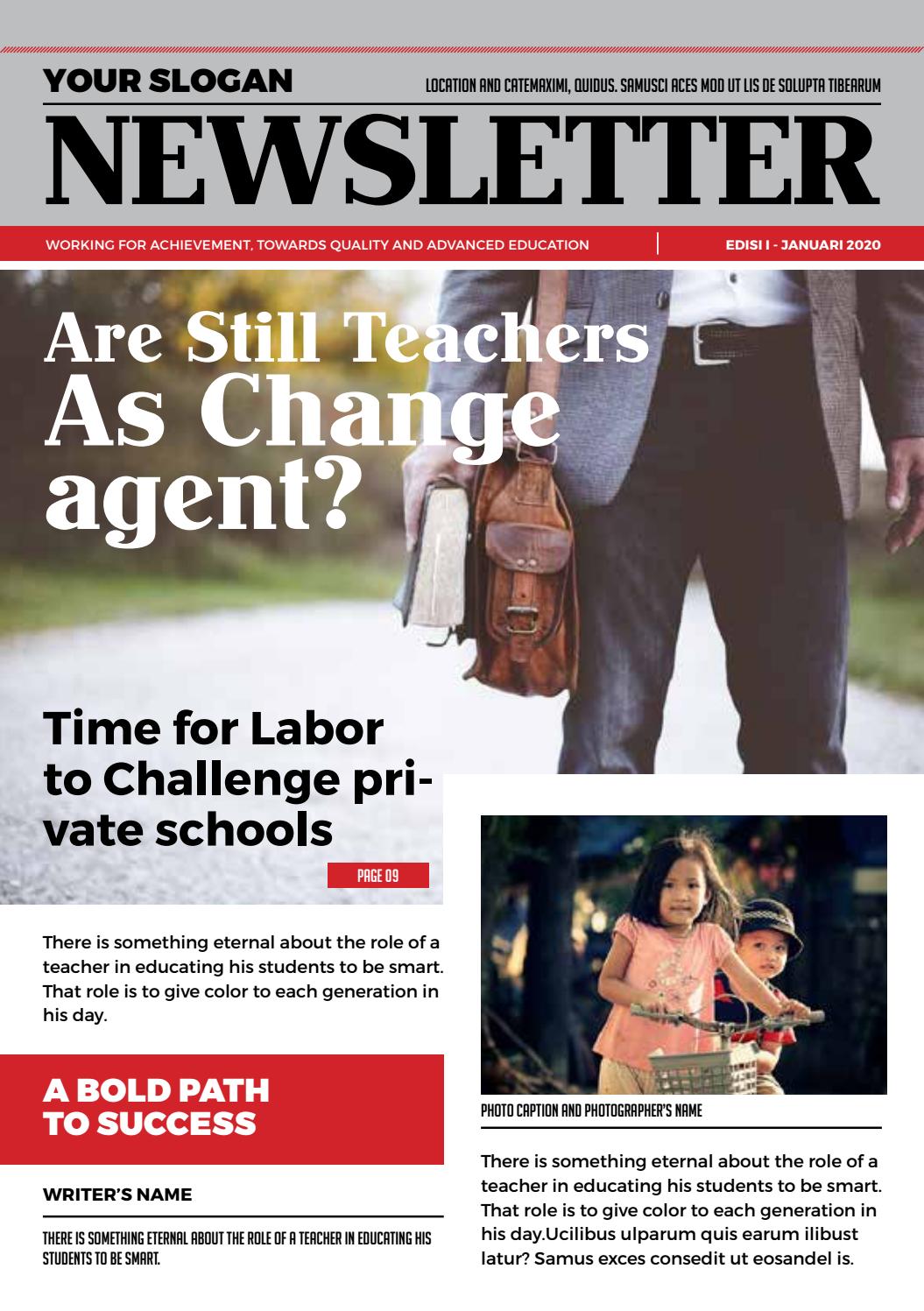 Educational Newsletter Template by Iqbal Ridha - Issuu