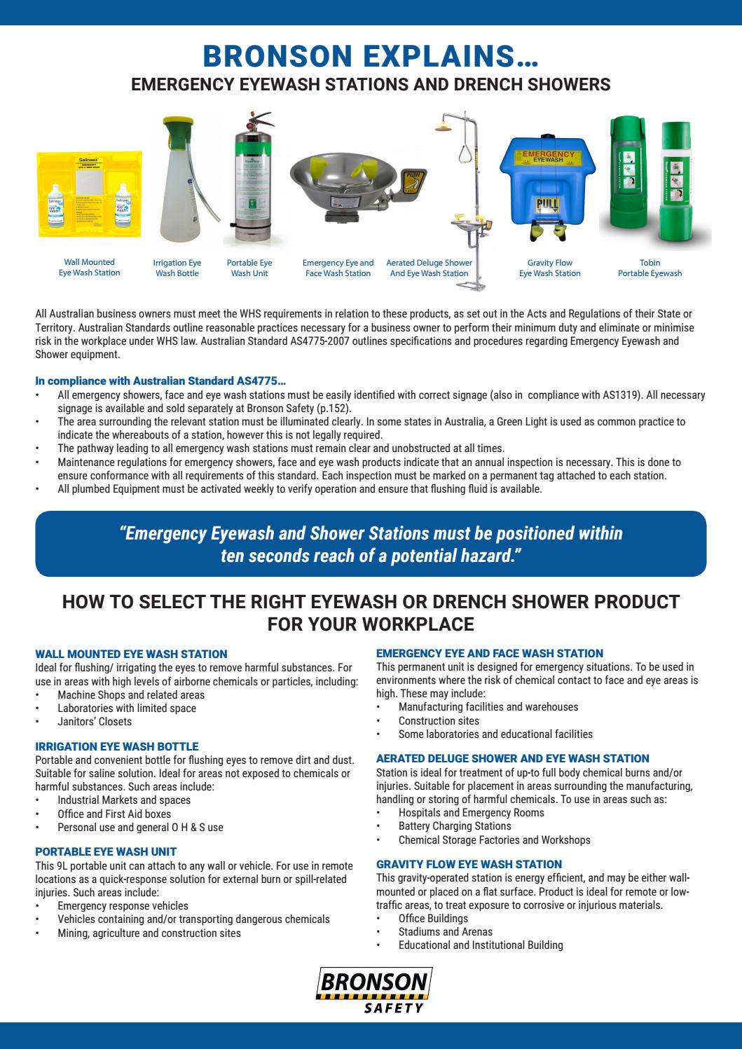 Bronson Explains Emergency Eyewash Stations And Drench Showers By Bronson Explains Emergency Eyewash Stations And Drench Showers By